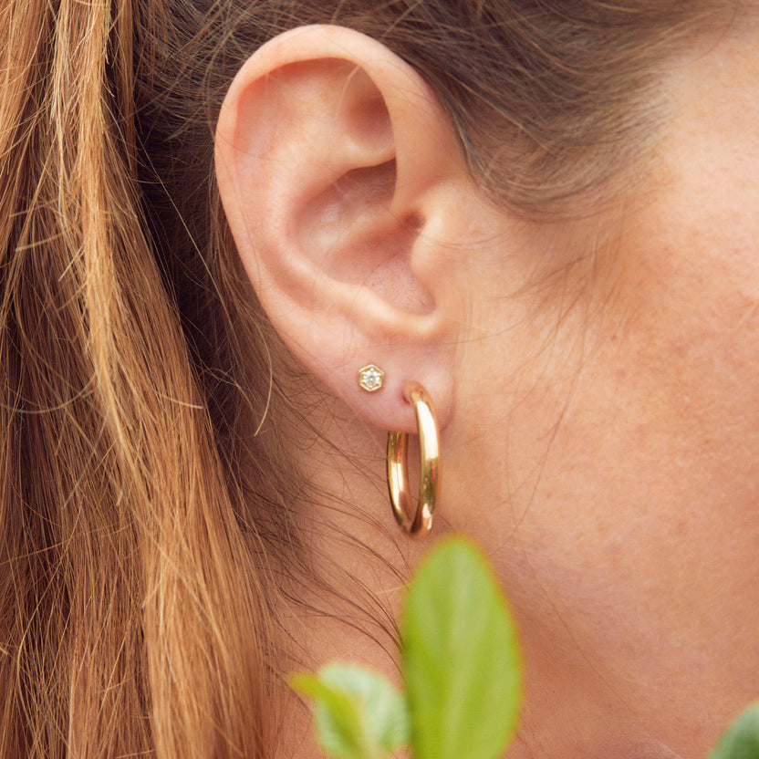 Diamond Hex Studs - Earrings – Ariel Gordon