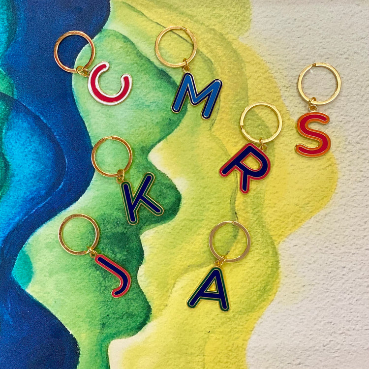 Fridge Magnet Initial Keychain | Ariel Gordon