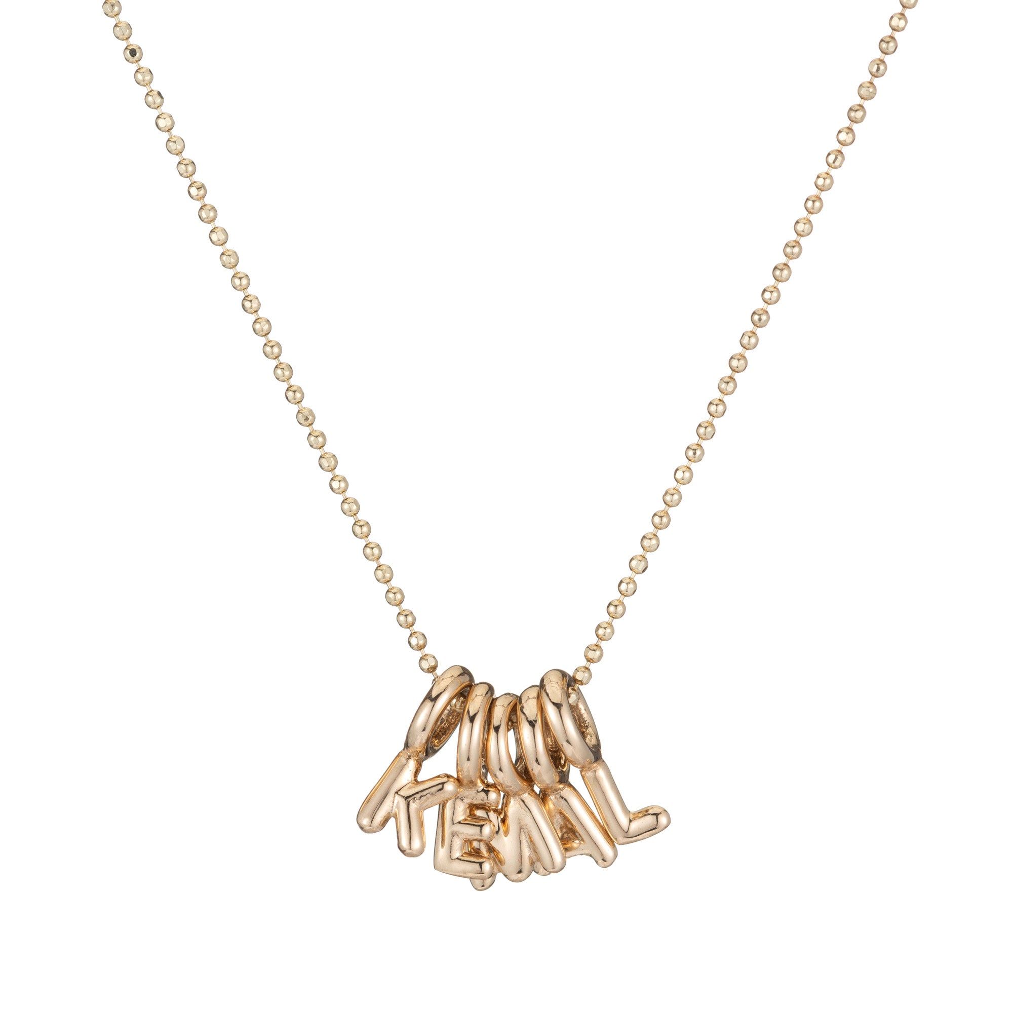 Gold Initial Charm Necklace | Custom 14k Gold – Ariel Gordon